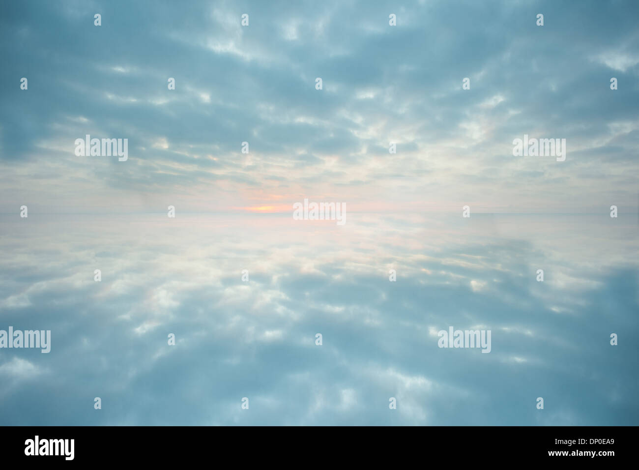 Clouds reflected on water Stock Photo - Alamy