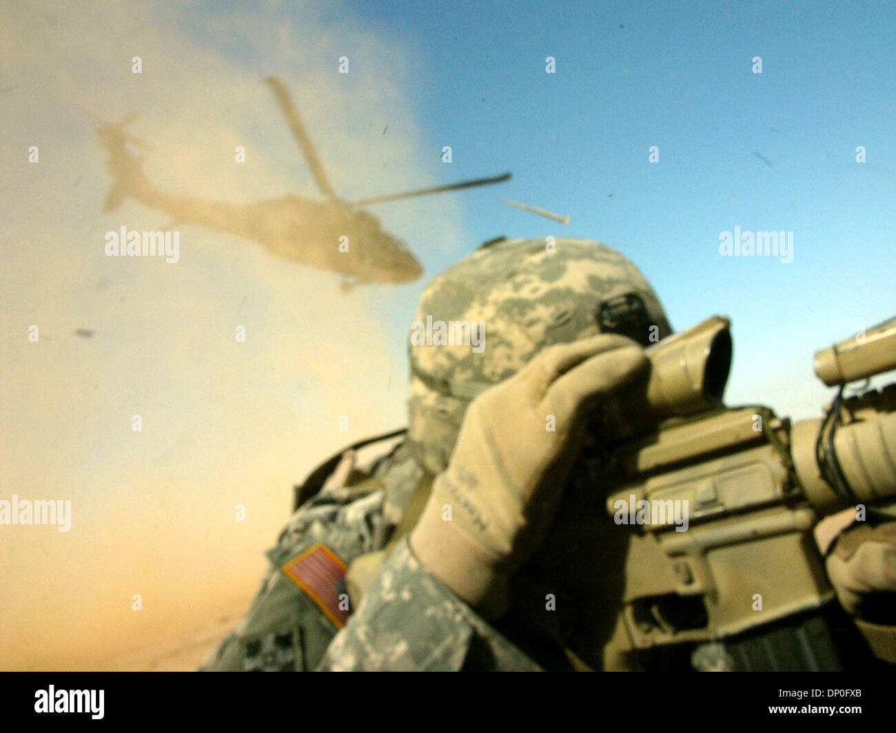Mar 17, 2006; Saluhiddin, IRAQ; An American soldier from 2-9 Cavalry ...