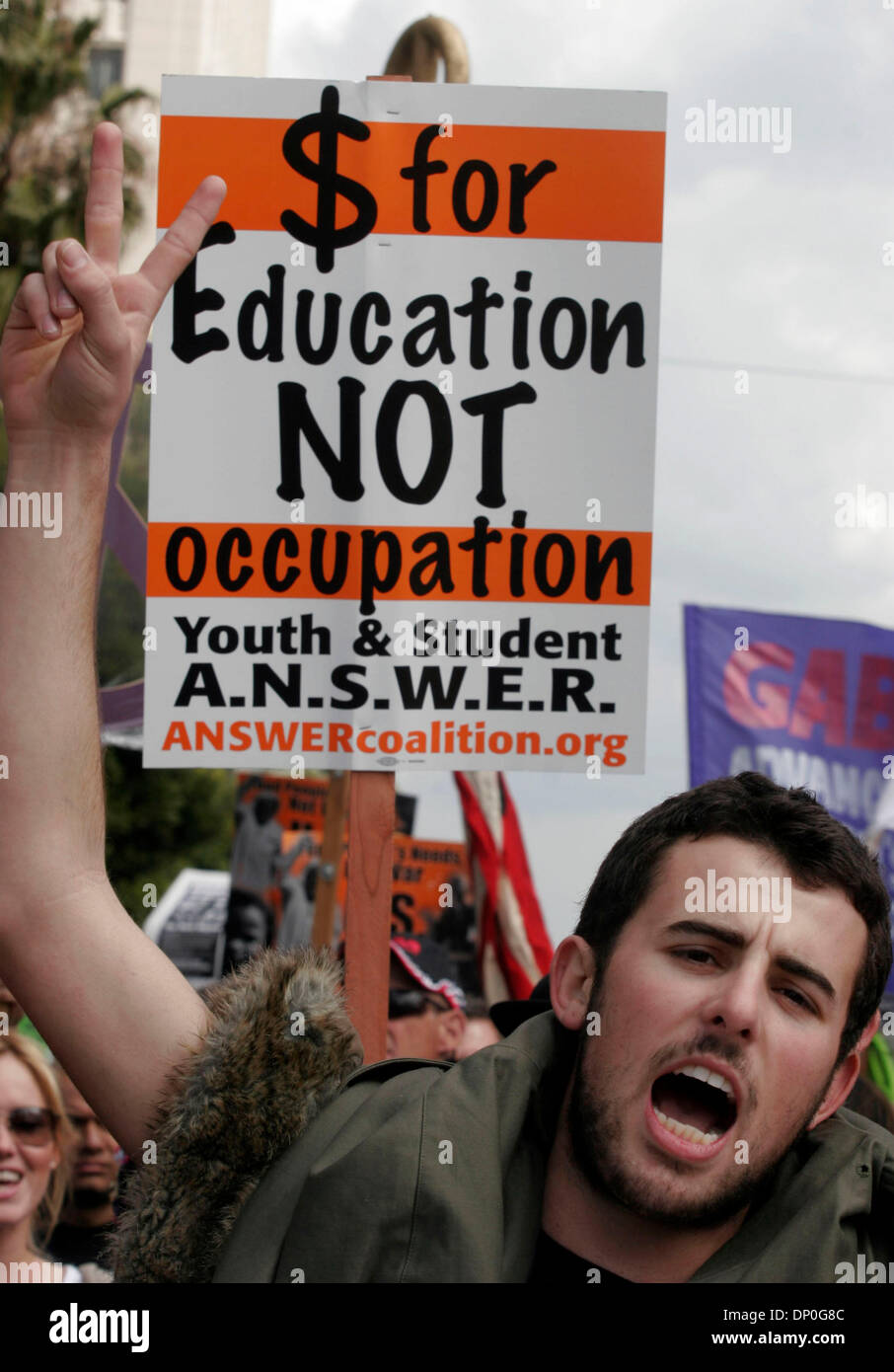 Mar 18, 2006; Los Angeles, CA, USA; Protesters march in Hollywood ...