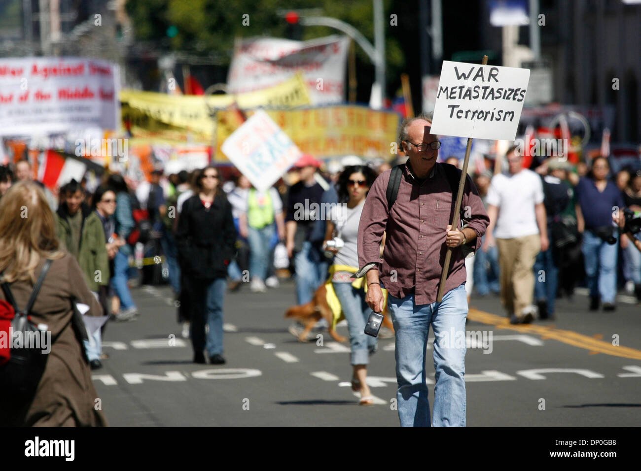 Mar 18, 2006; San Francisco, CA, USA; An estimated 10,000 protesters ...