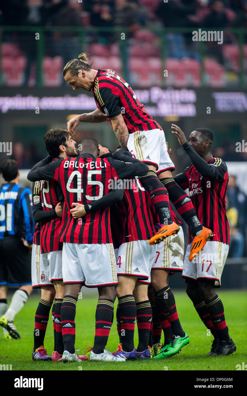 Milan, Italy. 6th Jan, 2014. Milan team group Football / Soccer ...