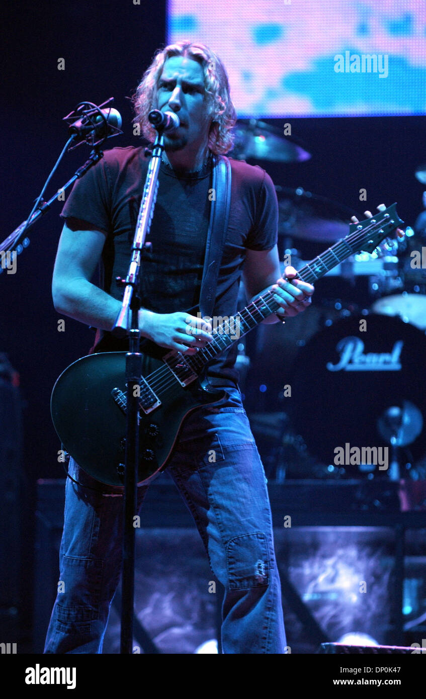 Mar 23, 2006; Charlotte, NC, USA; Singer CHAD KROEGER and Nickelback ...