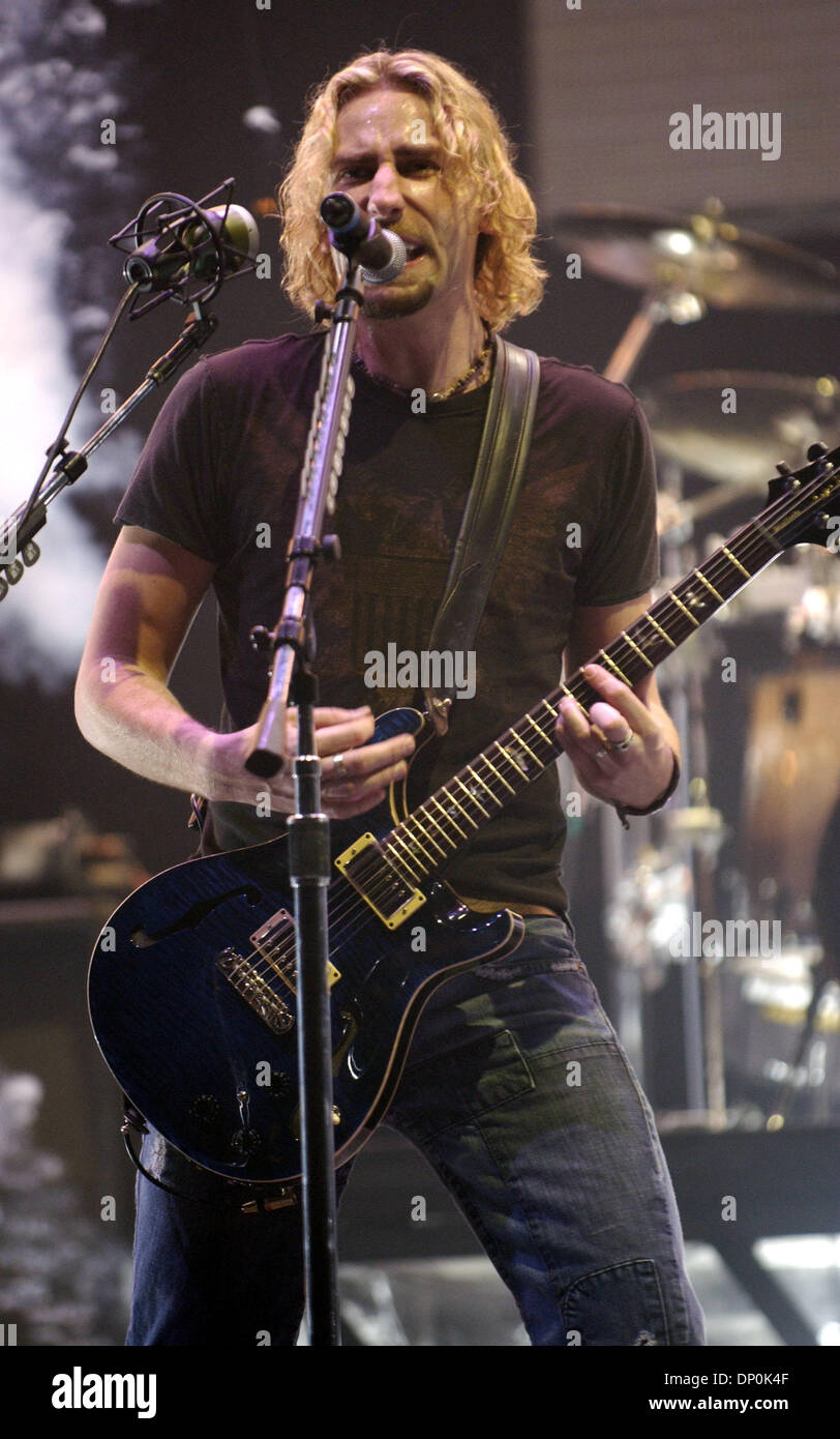 Mar 23, 2006; Charlotte, NC, USA; Singer CHAD KROEGER and Nickelback ...