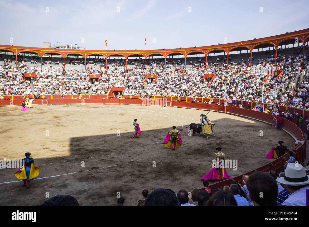 Feria Señor de Los Milagros at the Plaza de Acho in Lima Peru . 6 Bulls ...