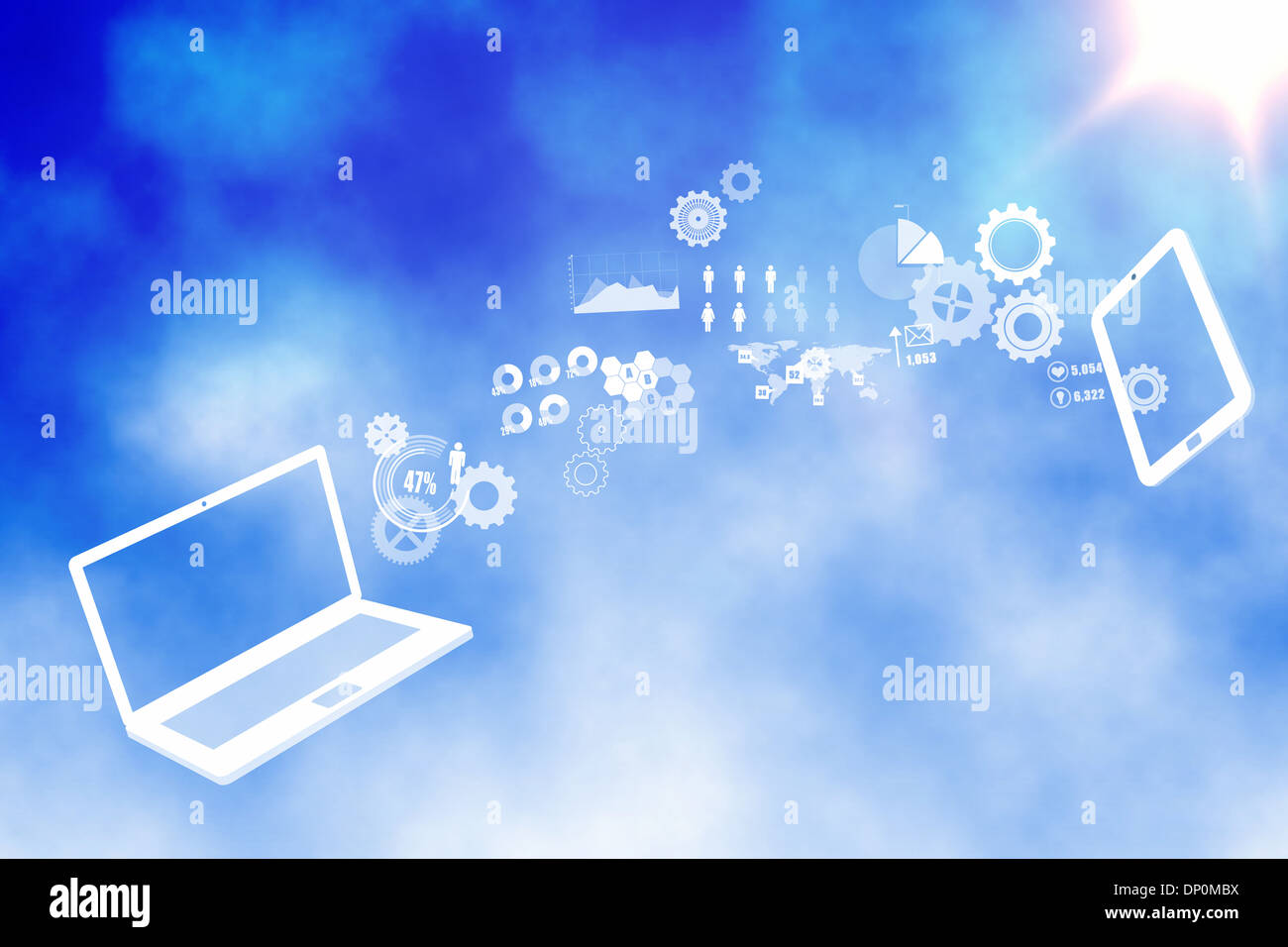 Computer connection background Stock Photo - Alamy