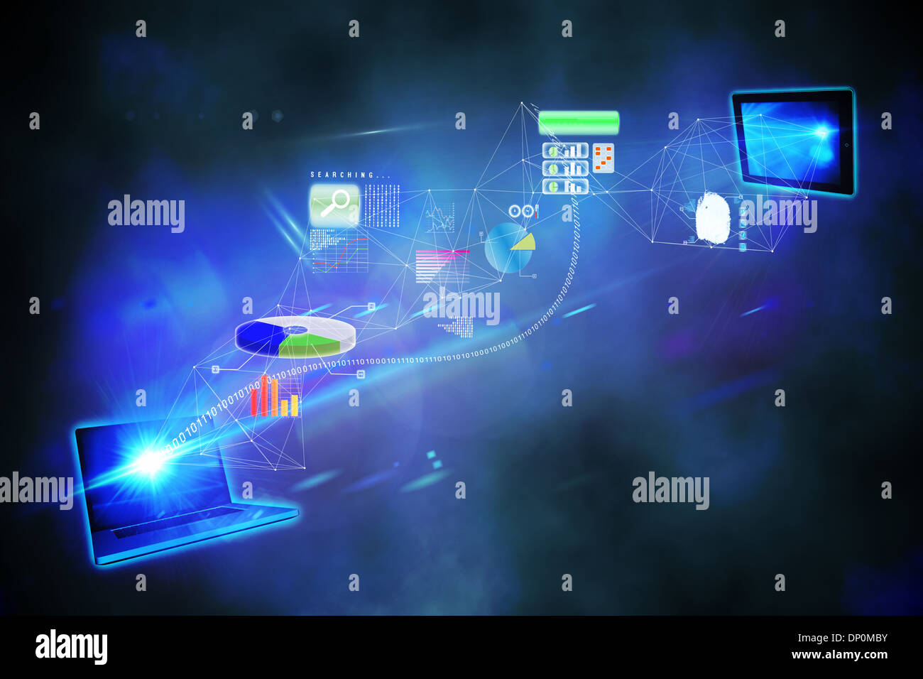 Computer connection background Stock Photo - Alamy