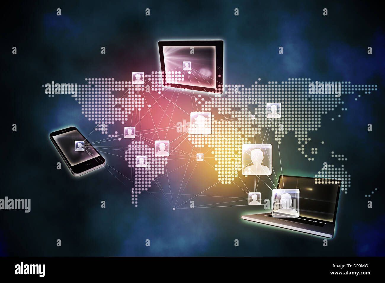 Global connection background Stock Photo - Alamy