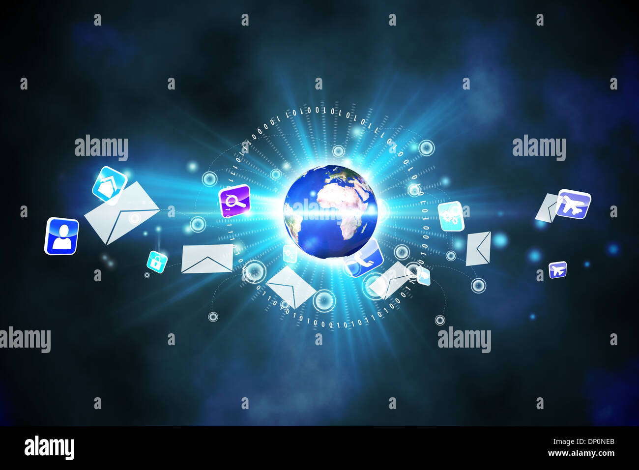 Global communication background Stock Photo - Alamy