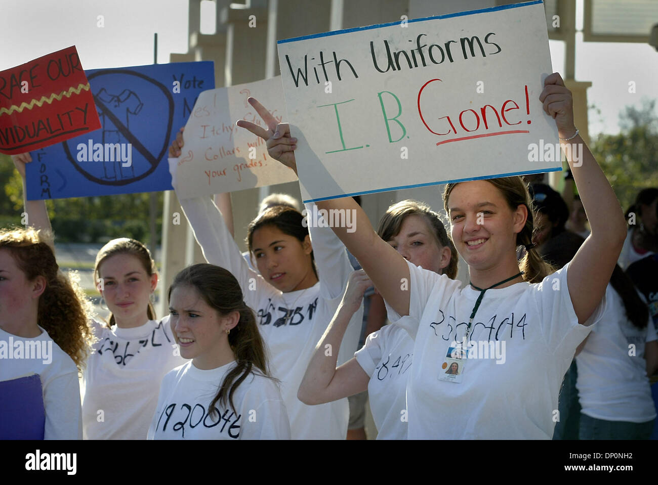 School dress code protest hi-res stock photography and images - Alamy