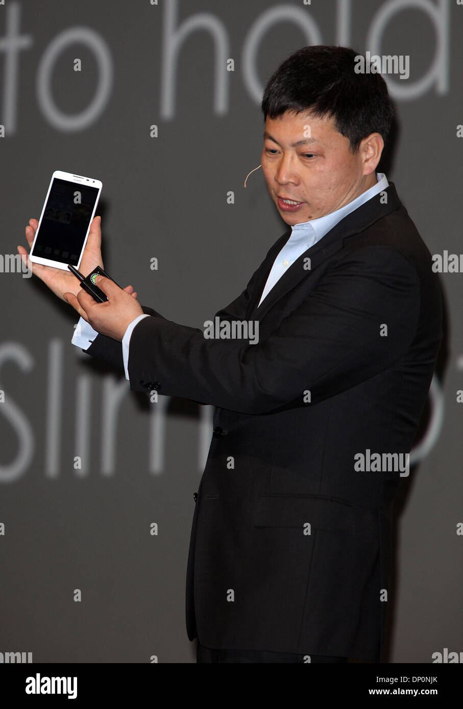 Las Vegas, Nevada, USA. 6th Jan, 2014. Richard Yu, CEO of Huawei ...