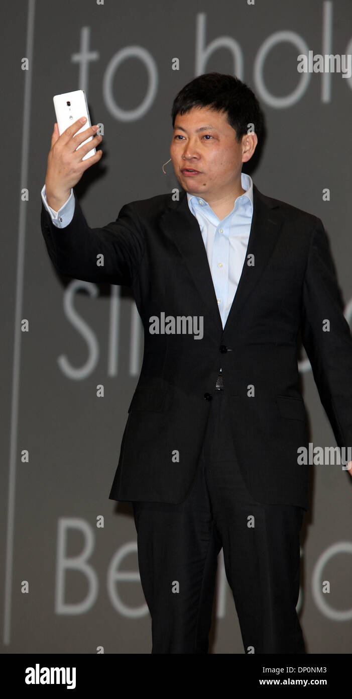 Las Vegas, Nevada, USA. 6th Jan, 2014. Richard Yu, CEO of Huawei ...