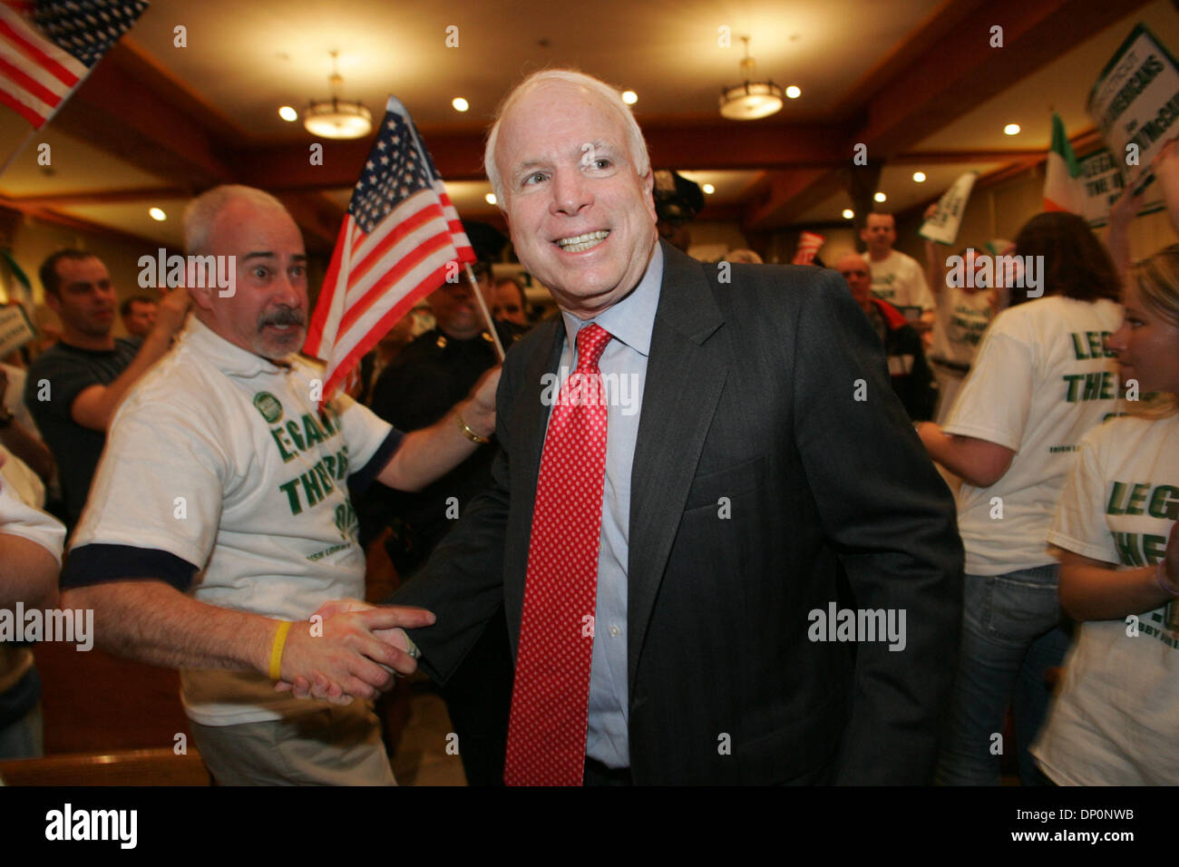 Mar 31, 2006; Bronx, NY, USA; Arizona Senator JOHN MCCAIN arrives for a ...