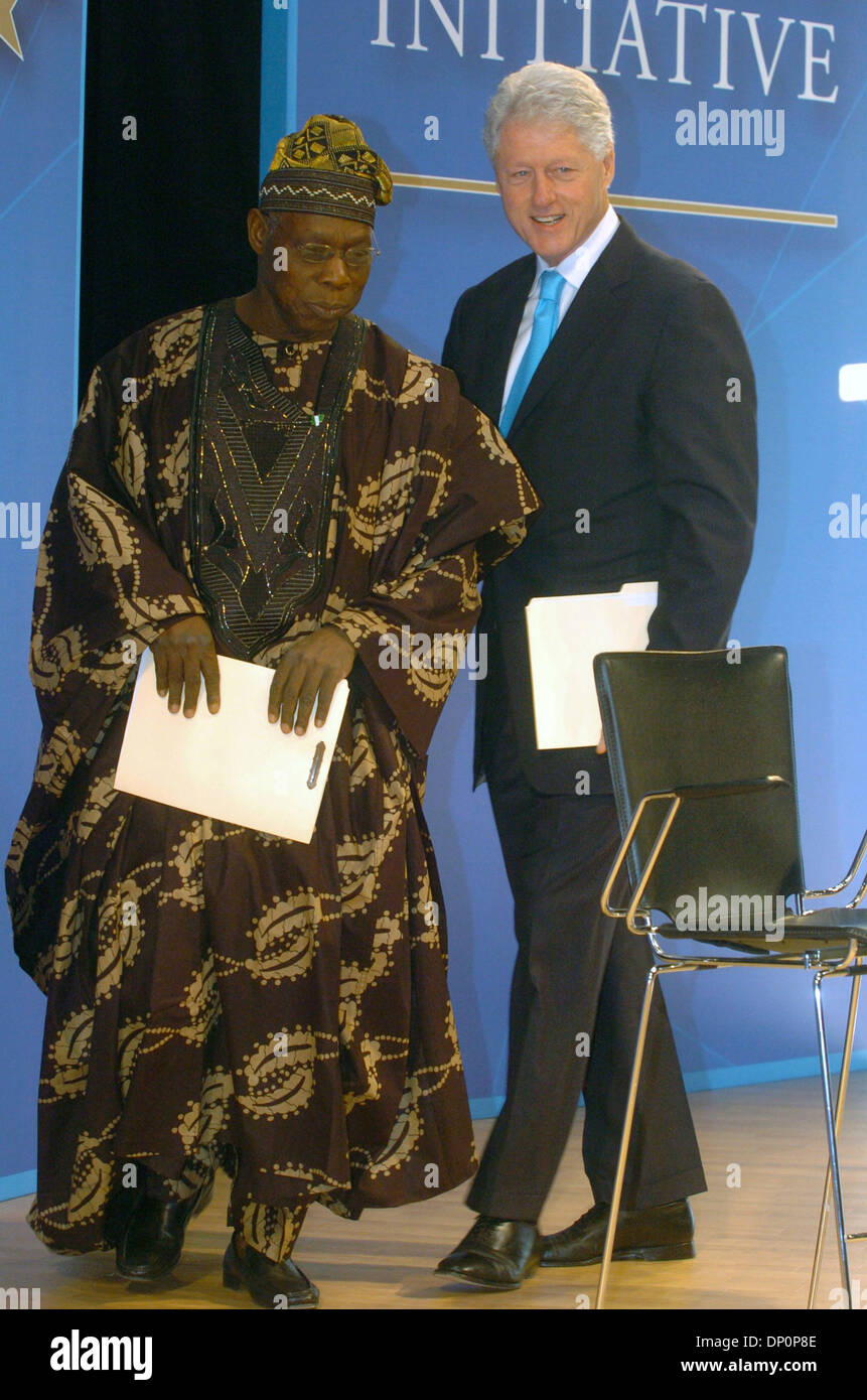 Mar 31, 2006; Manhattan, New York, USA; Nigerian President OLUSEGUN ...