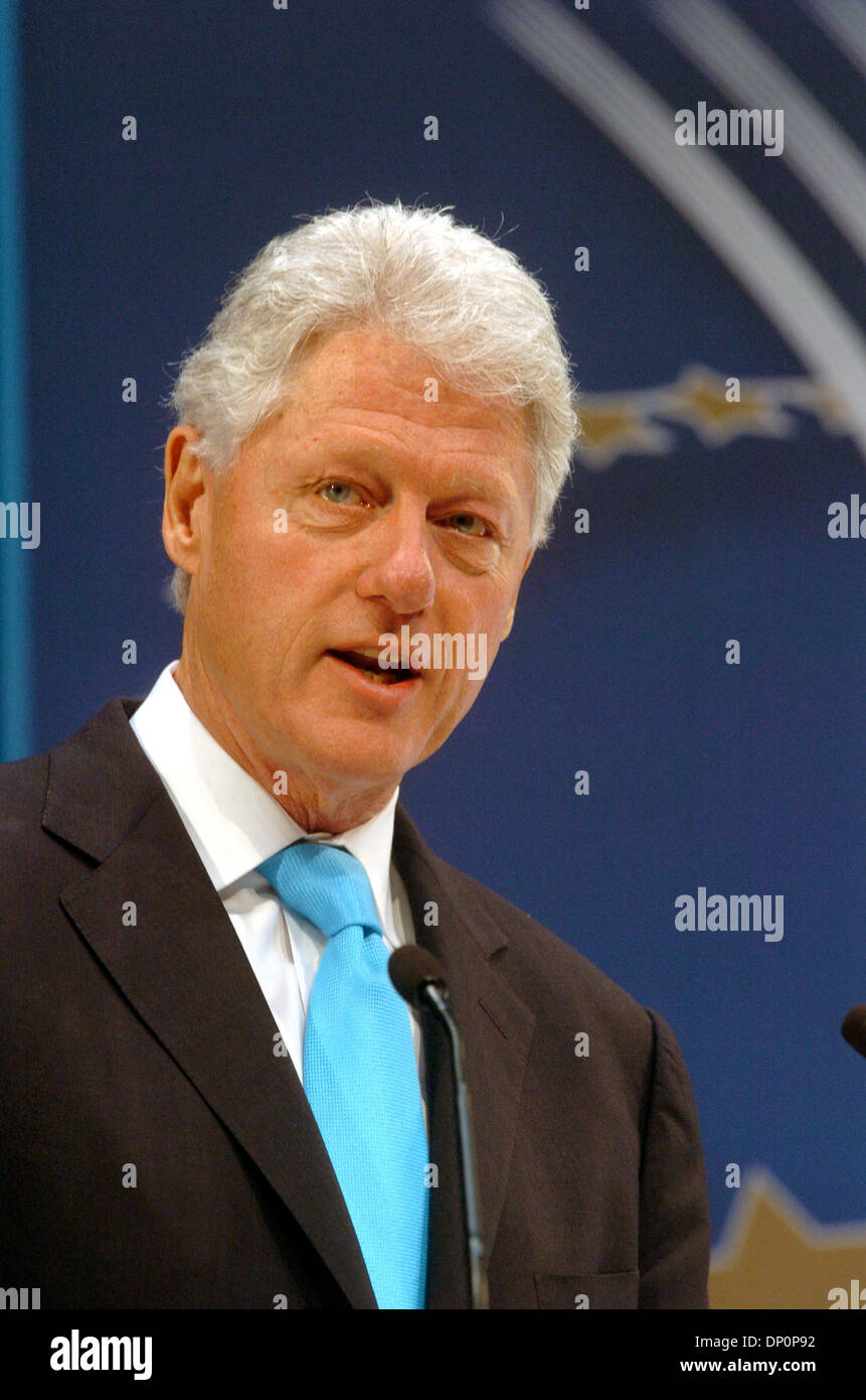 Mar 31, 2006; Manhattan, New York, USA; Former President BILL CLINTON ...