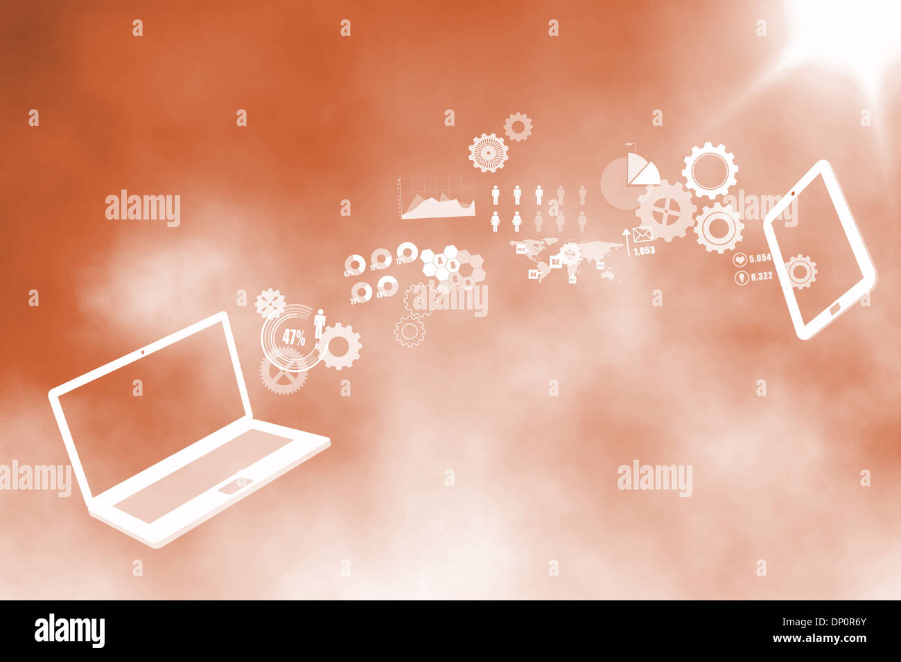 File transfer background Stock Photo - Alamy