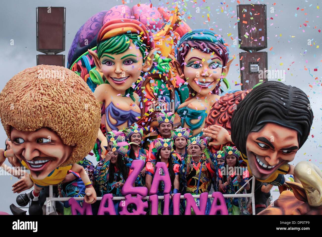Pasto, Colombia. 6th Jan, 2014. A float participates in the "Great ...