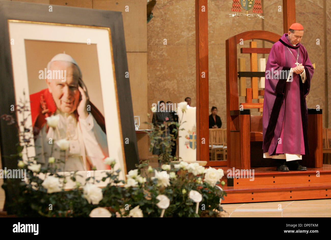 Apr 03, 2006; Los Angeles, CA, USA; Cardinal ROGER MAHONY blesses the ...
