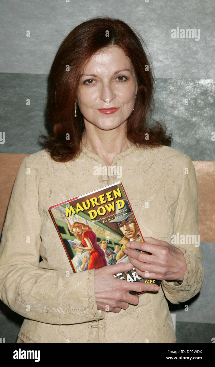 Apr 04, 2006; New York, NY, USA; Author MAUREEN DOWD at the 3rd annual ...