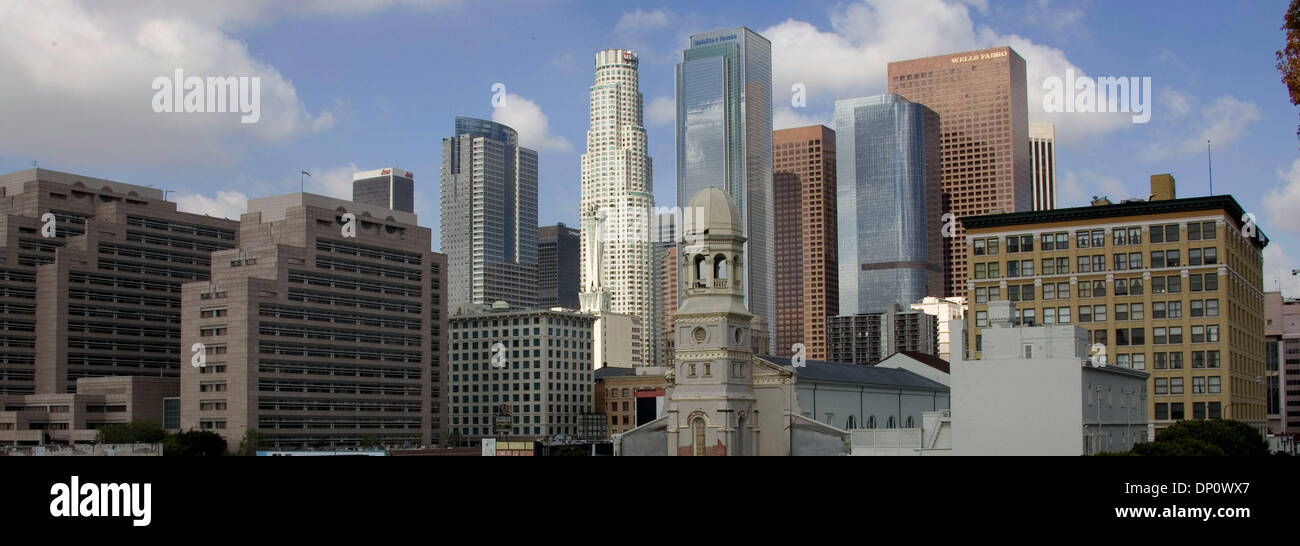 Apr 06, 2006; Los Angeles, CA, USA; Downtown Los Angeles from the ...