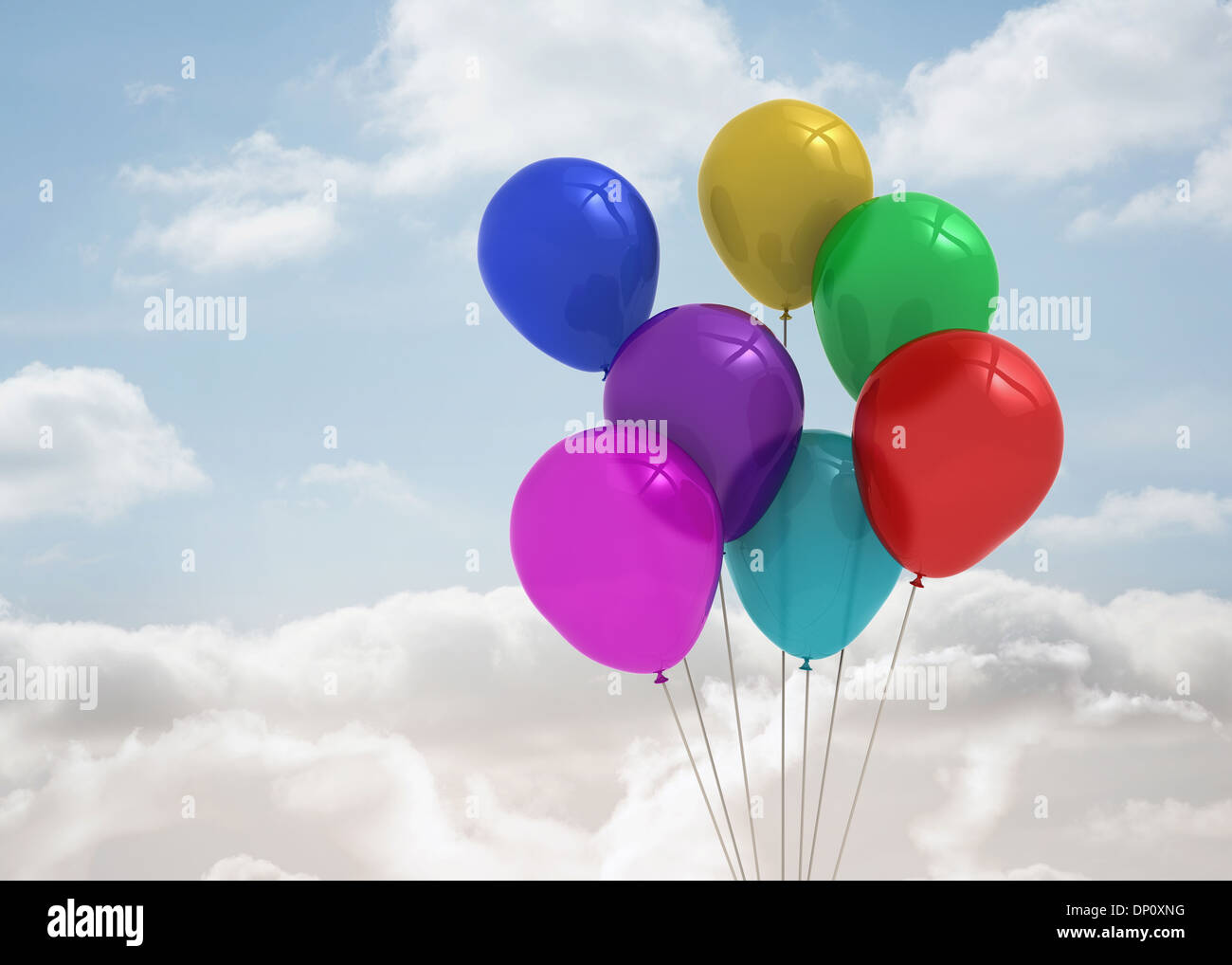 Balloons in the sky Stock Photo - Alamy