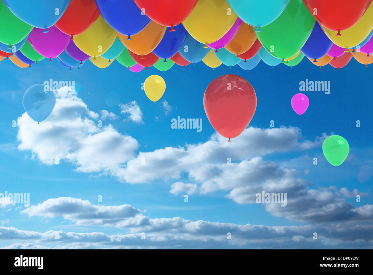 Balloons in the sky Stock Photo - Alamy