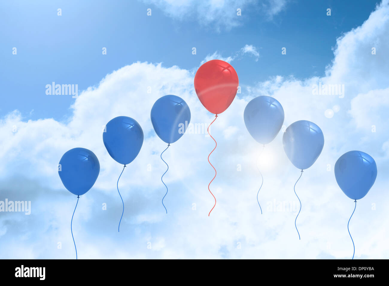 Balloons in the sky Stock Photo - Alamy