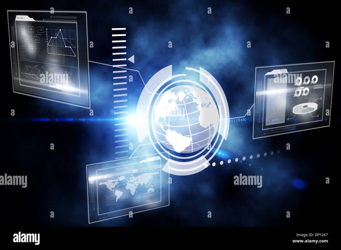 Global business interface Stock Photo - Alamy