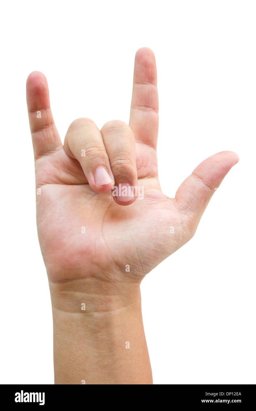 I love you finger sign hi-res stock photography and images - Alamy