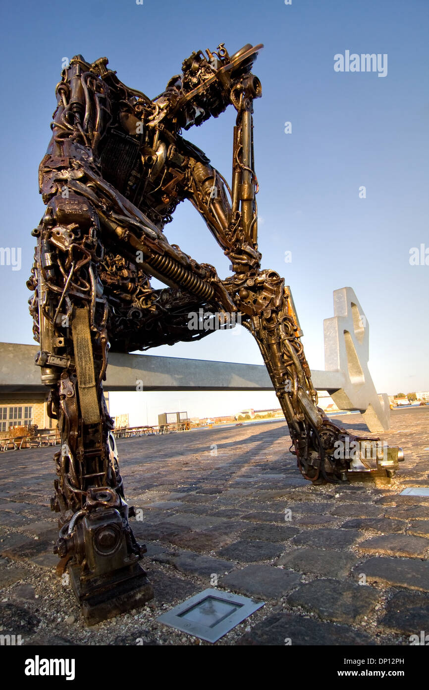 Man of steel sculpture, Copenhagen, Denmark, Architecture Stock Photo ...
