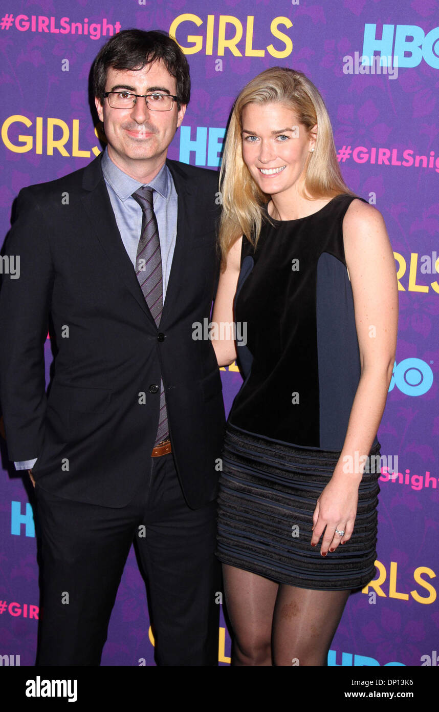 New York, New York, USA. 6th Jan, 2014. Comedian JOHN OLIVER and KATE ...