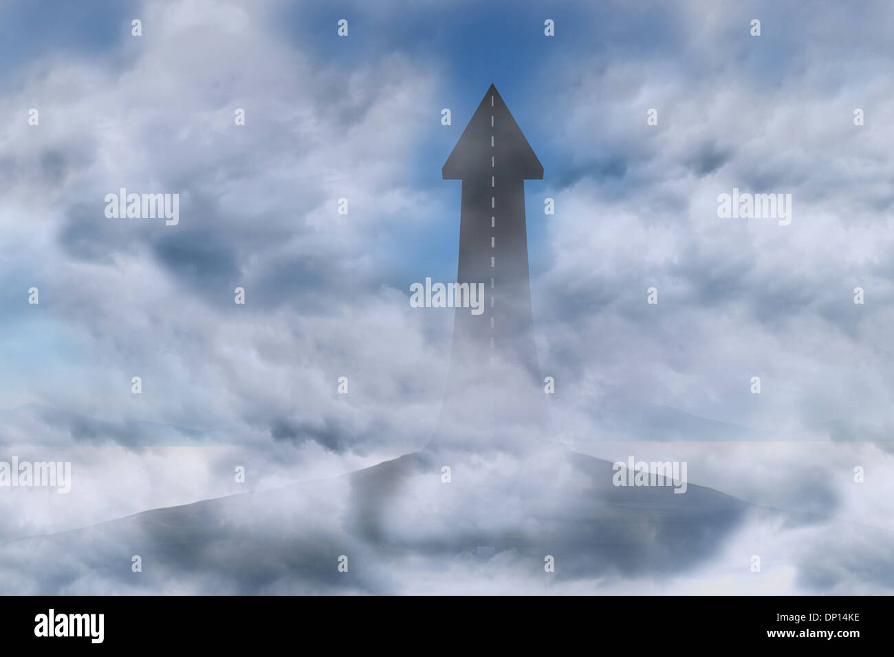 Road turning into arrow Stock Photo - Alamy