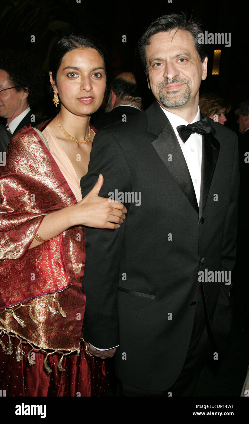 Apr 18, 2006; New York, NY, USA; Author JHUMPA LAHIRI and husband ...
