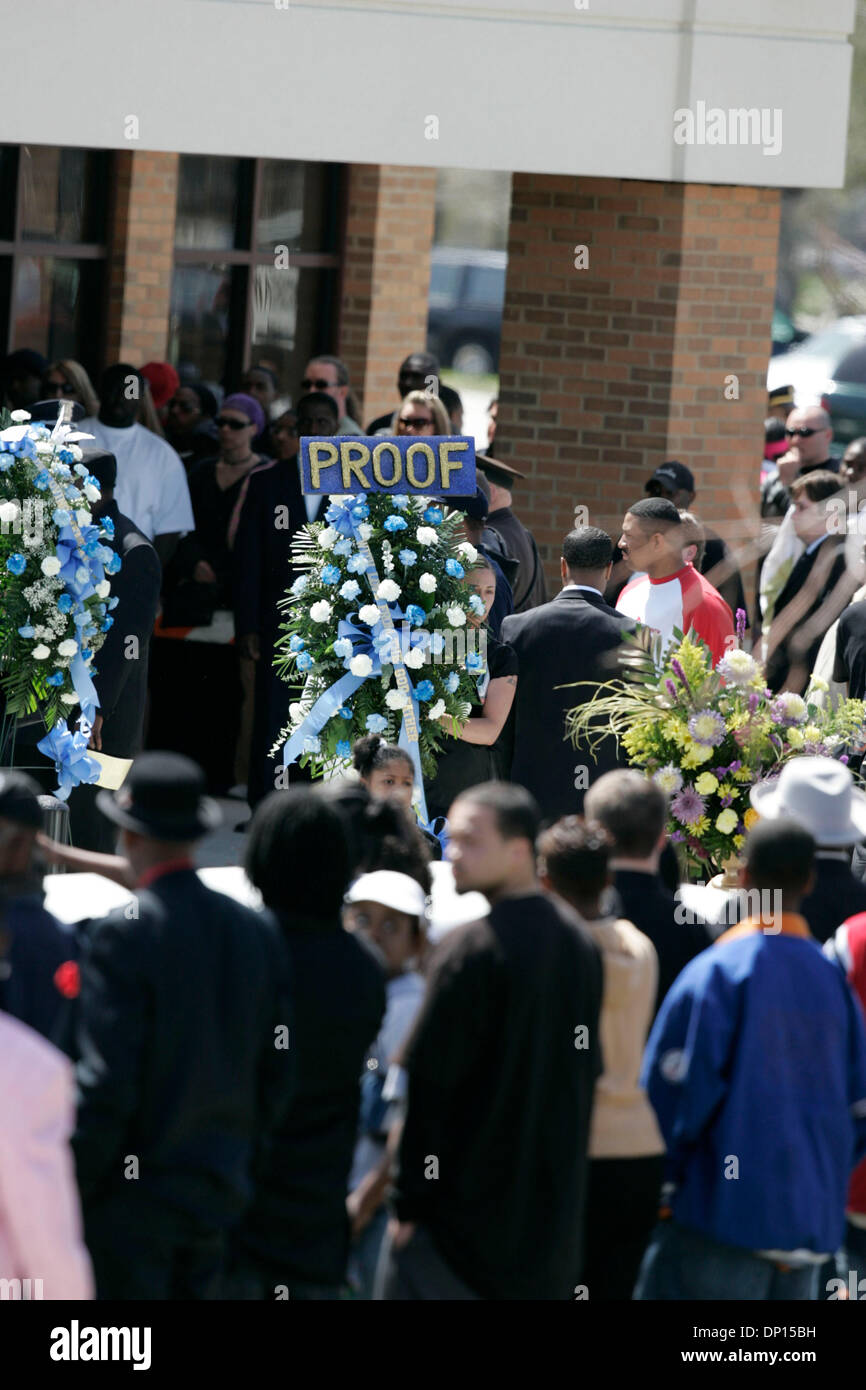 Apr 19, 2006; Detroit, MI, USA; The funeral for the rapper 'Proof ...