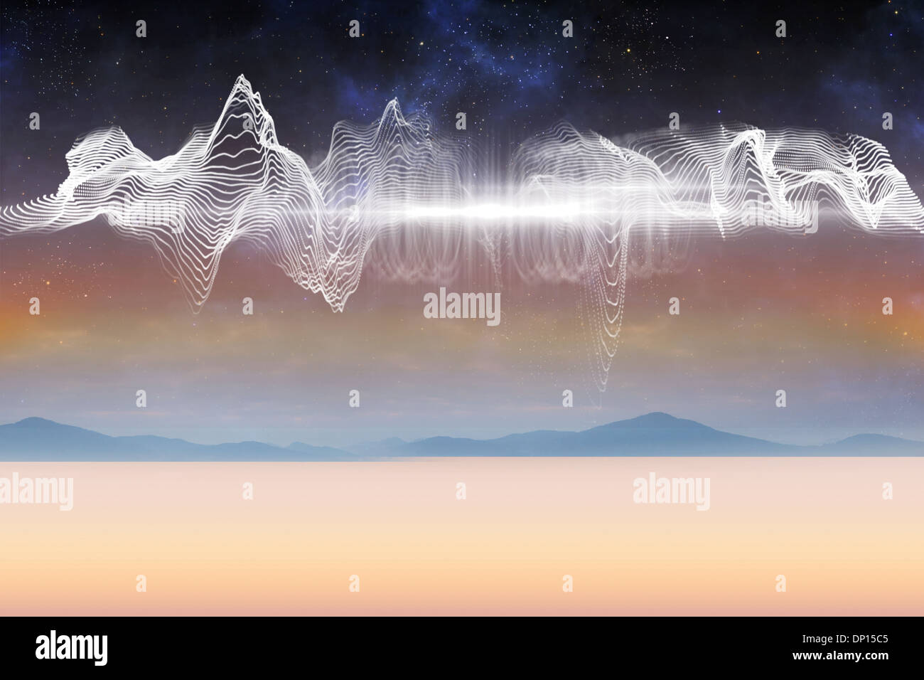 Energy design over landscape Stock Photo - Alamy