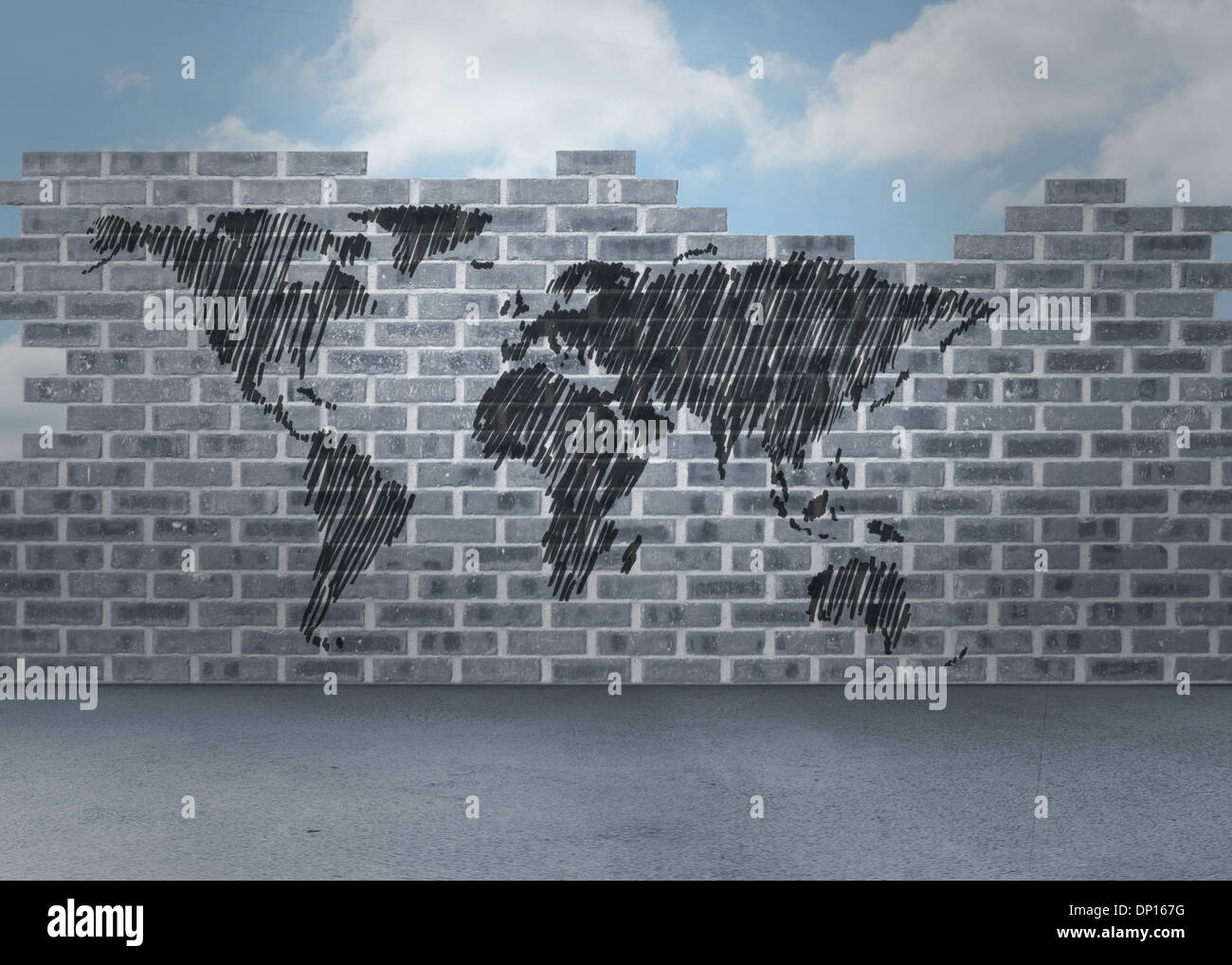 Map of wall hi-res stock photography and images - Alamy