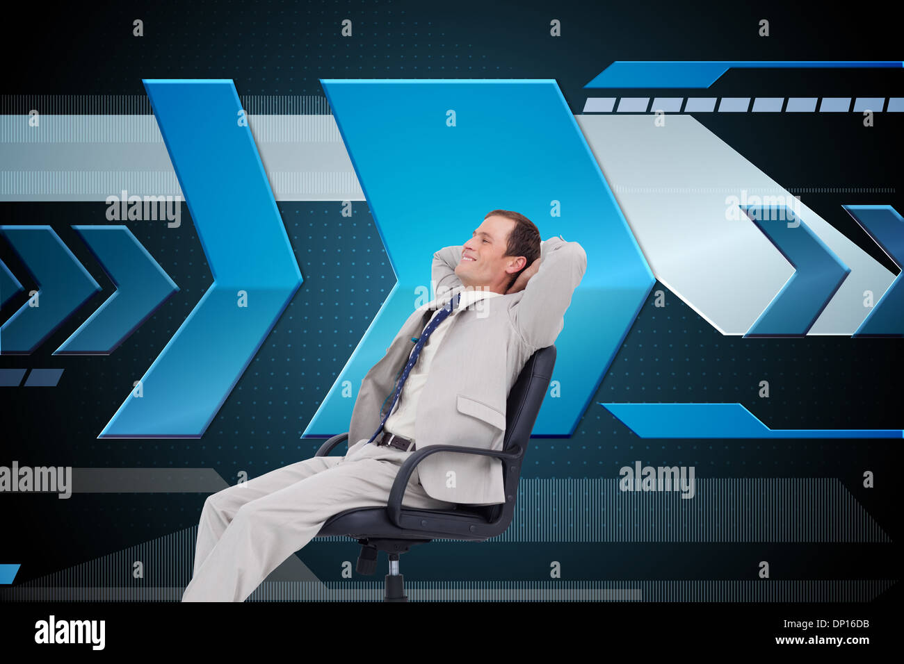 Man leaning back in chair hi-res stock photography and images - Alamy