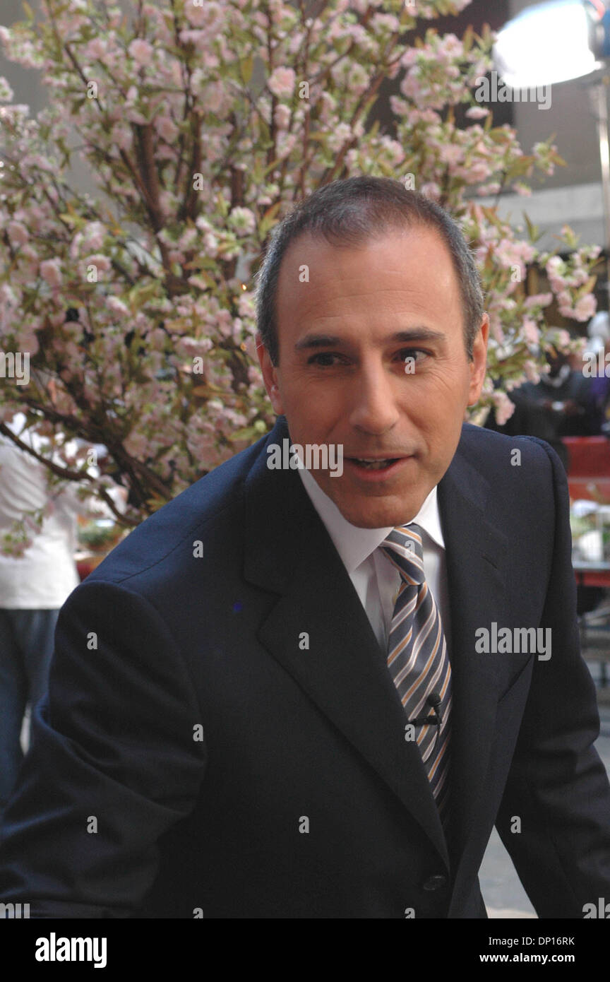 Apr 21, 2006; New York, NY, USA; MATT LAUER takes time during ...