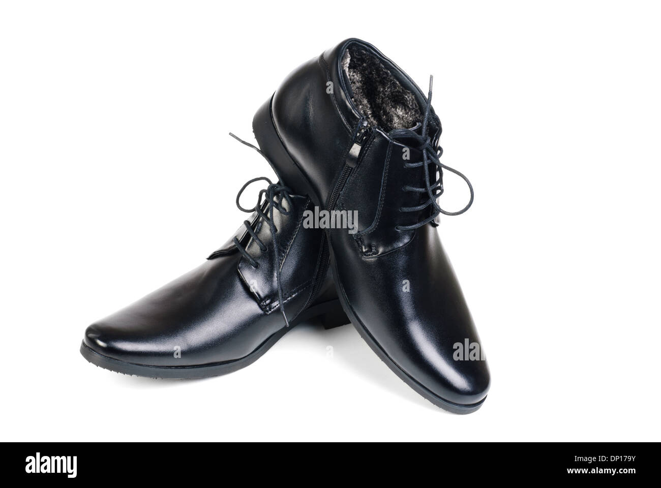 Modern boots isolated on a white background Stock Photo - Alamy