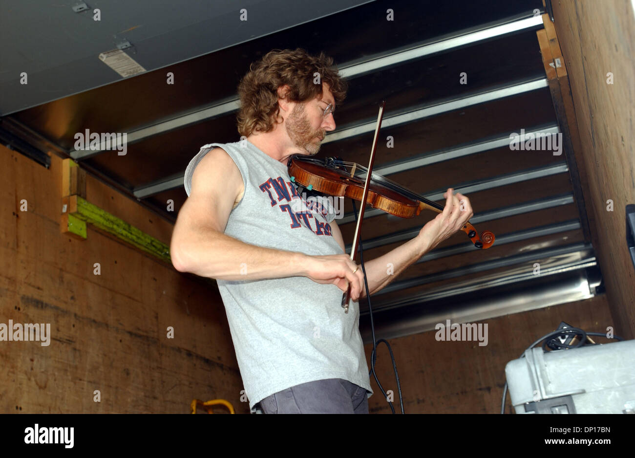 Apr 23, 2006; Columbia, SC, USA; Bluegrass Legend SAM BUSH warms up ...