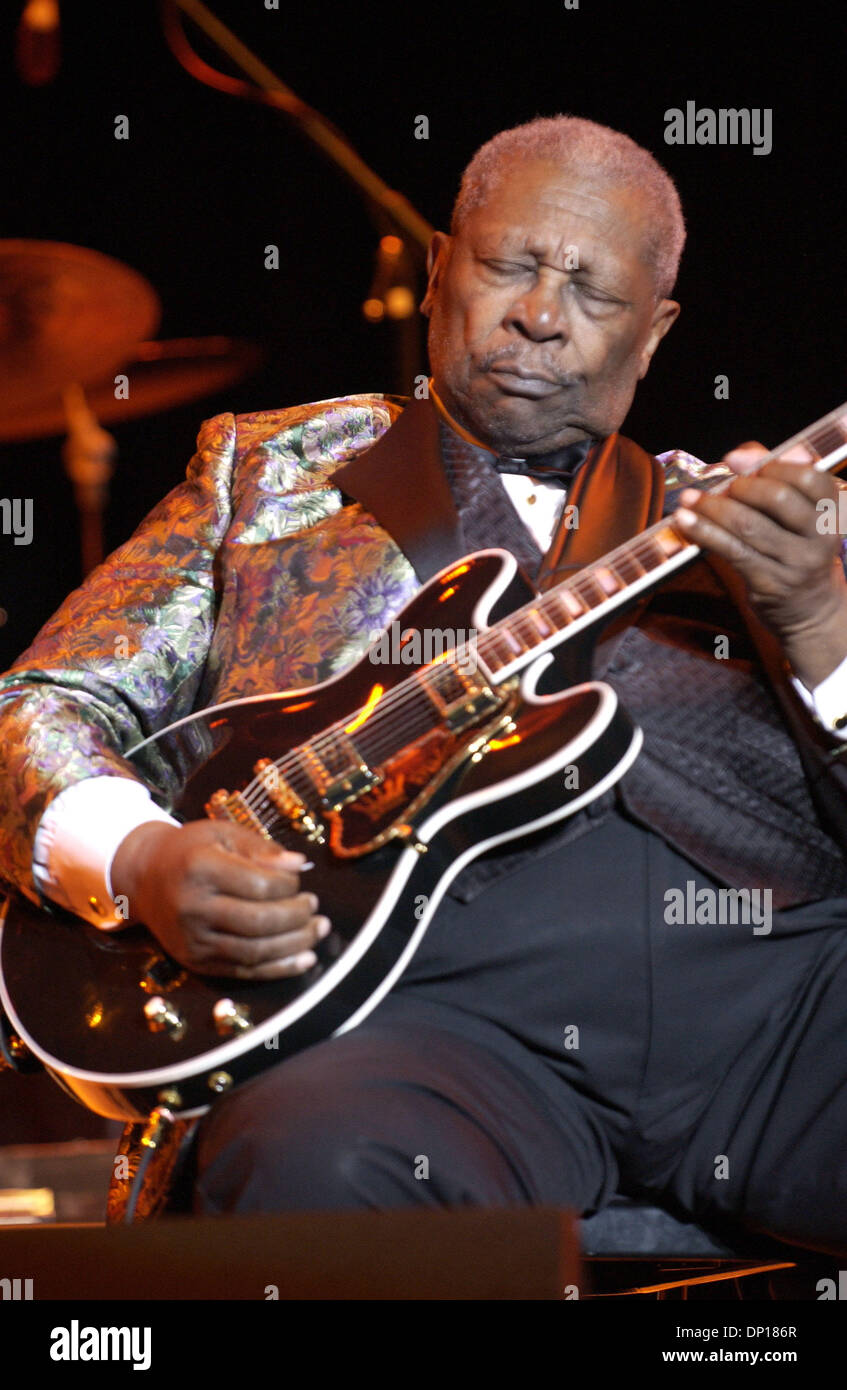 Apr 24, 2006; Fayetteville, NC, USA; The King of the Blues B. B. KING ...