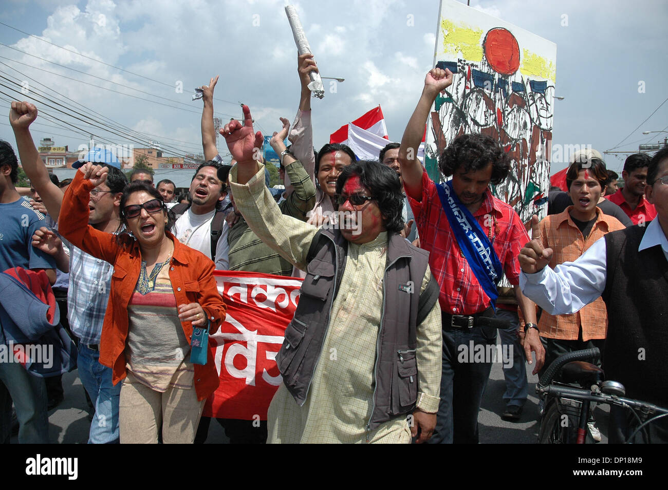 Apr 25, 2006; Kathmandu, NEPAL; King Gyanandra announced the revival of ...
