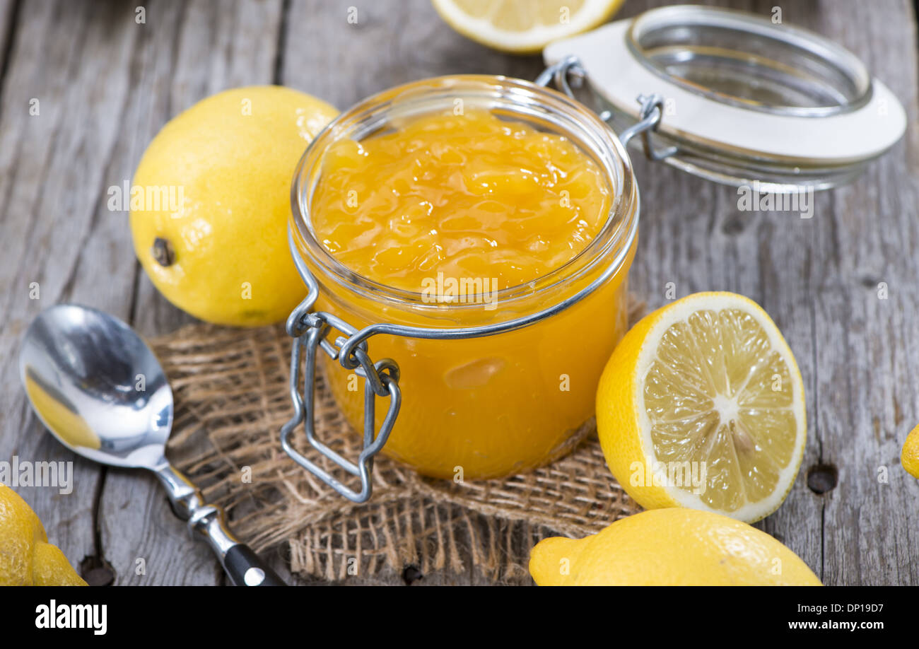 Fresh homemade Lemon Jam (close-up shot Stock Photo - Alamy
