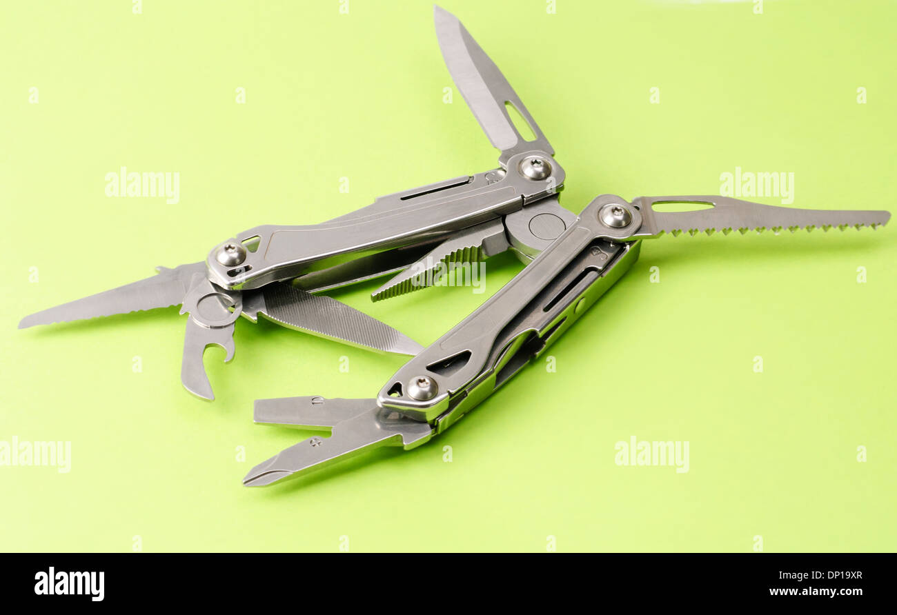 multitool isolated on white background Stock Photo - Alamy