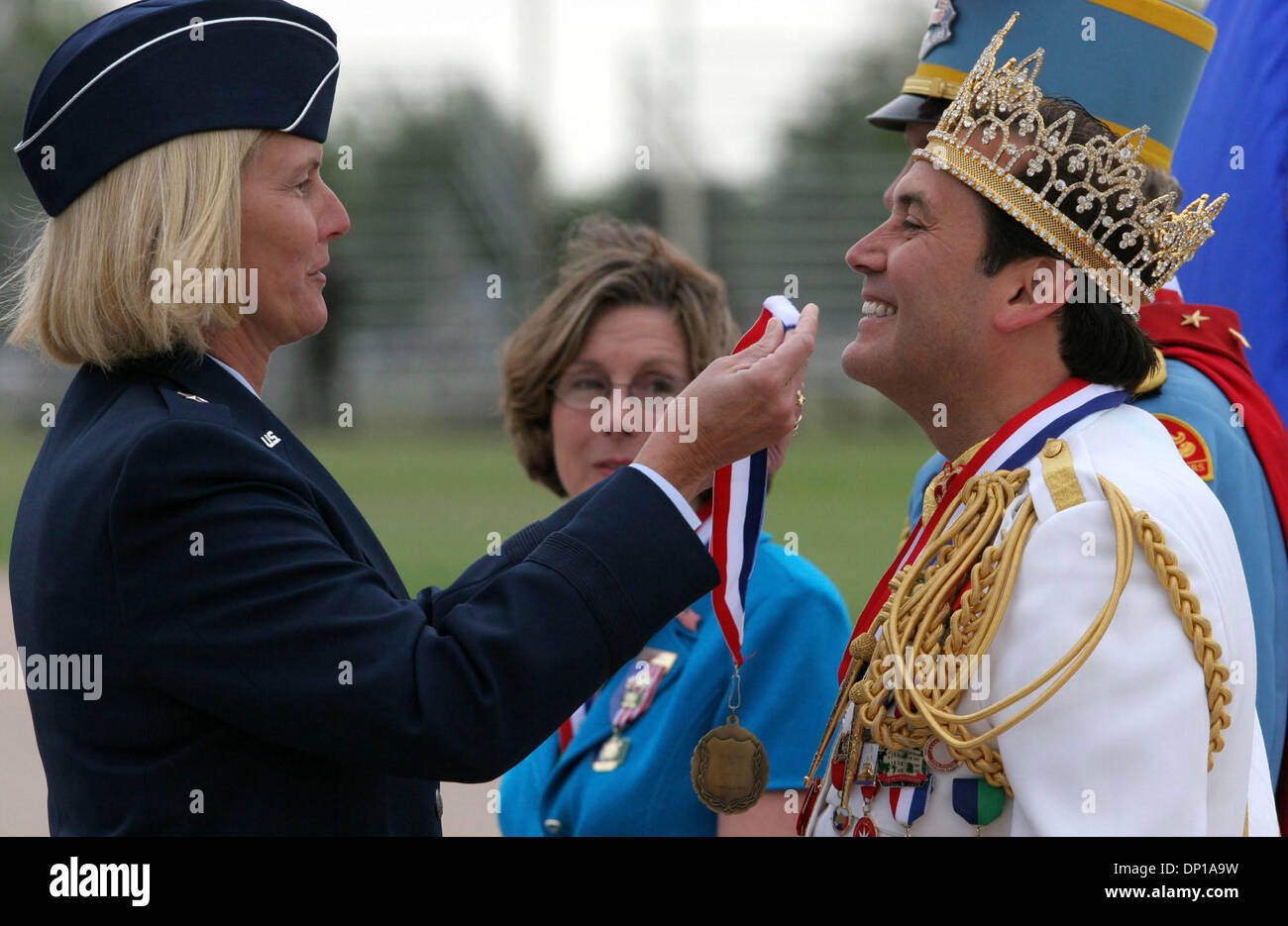 Apr 26, 2006; San Antonio, TX, USA; Brig. Gen. Mary Kay Hertog, left ...