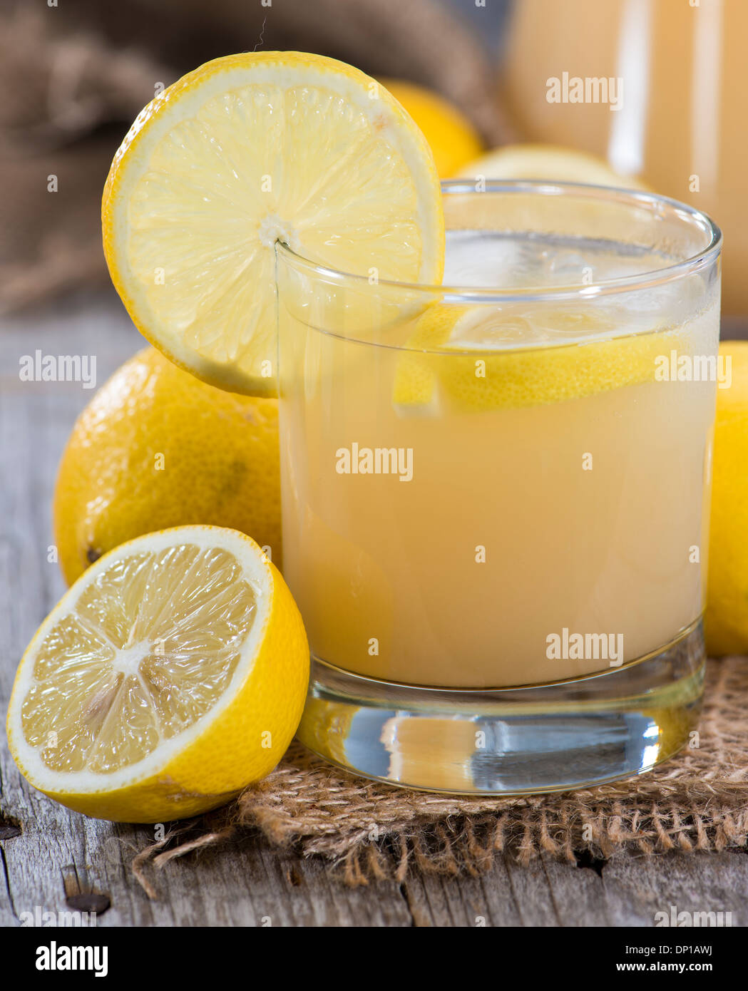 Fresh made Lemon Juice with fruits Stock Photo - Alamy