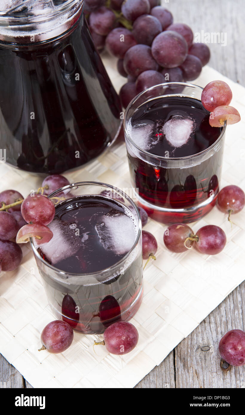 Grape Juice with Ice in a glass Stock Photo - Alamy