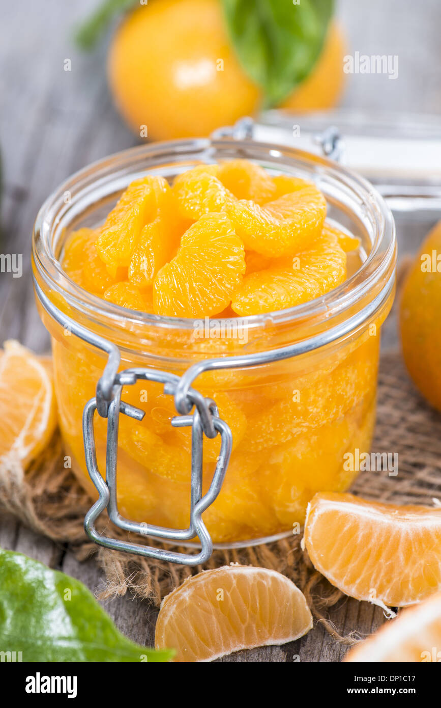 Portion of preserved Fruits (Tangerines Stock Photo - Alamy
