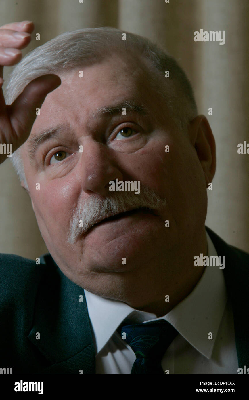 Apr 28, 2006; San Diego, CA, USA; Lech Walesa, former President of ...
