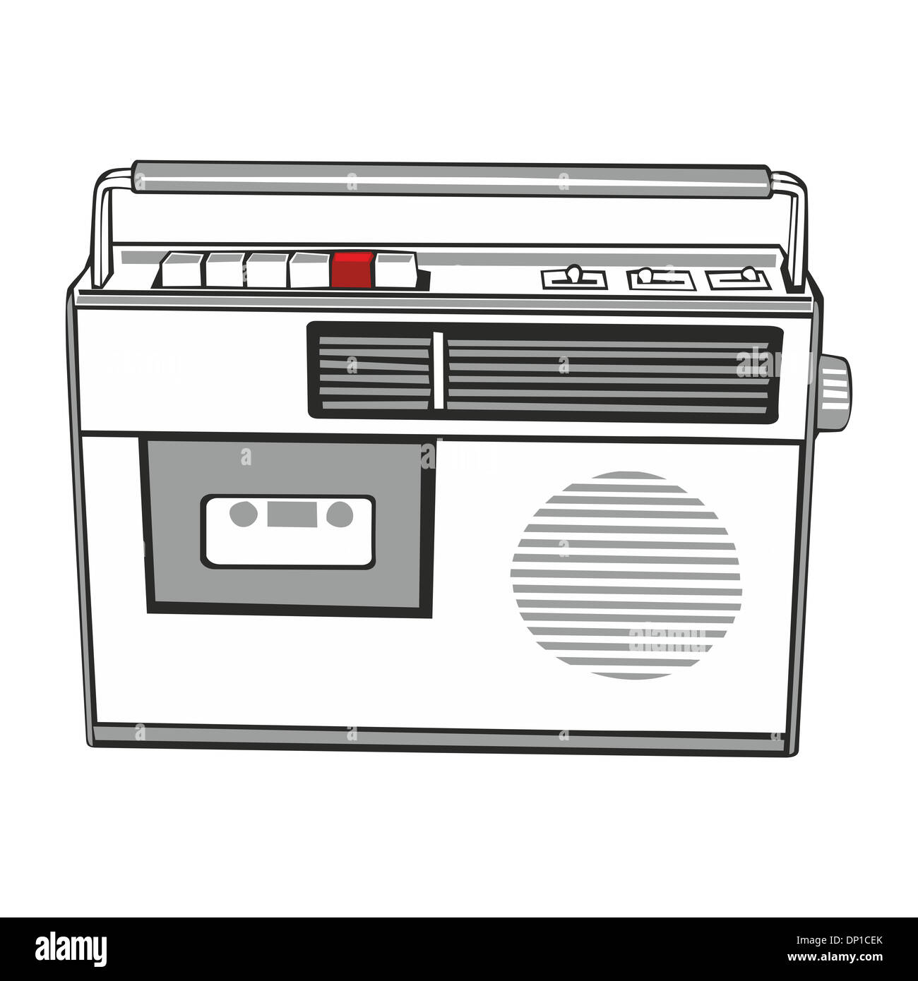 illustration of isolated cassette player Stock Photo - Alamy