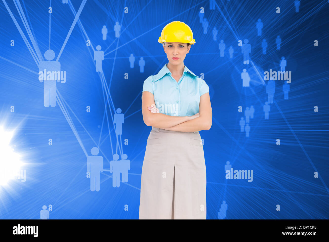 Serious pretty architect posing hi-res stock photography and images - Alamy